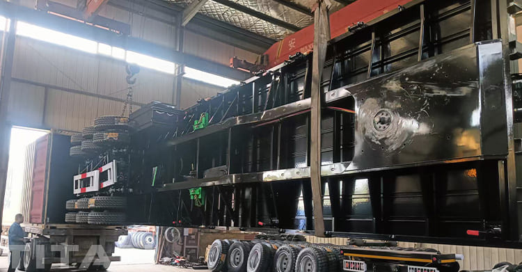 40 Foot Container Platform Semi Trailer for Sale in Uganda